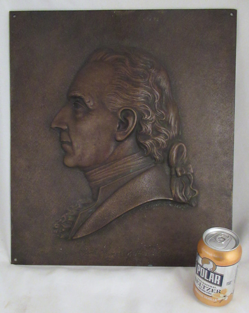 Large Charles Carroll of Carollton Bronze Bas-Relief Portrait by C. L ...