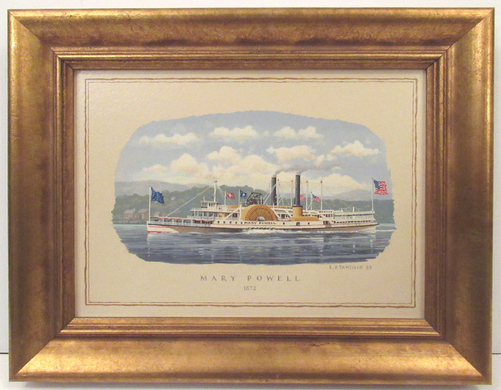 1989 Original Painting Len Tantillo Hudson River Steamboat Mary Powell ...