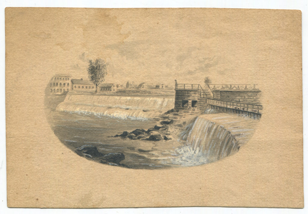 Original 1874 Chicopee Falls, MA Watercolor by Clarence W. Crane ...