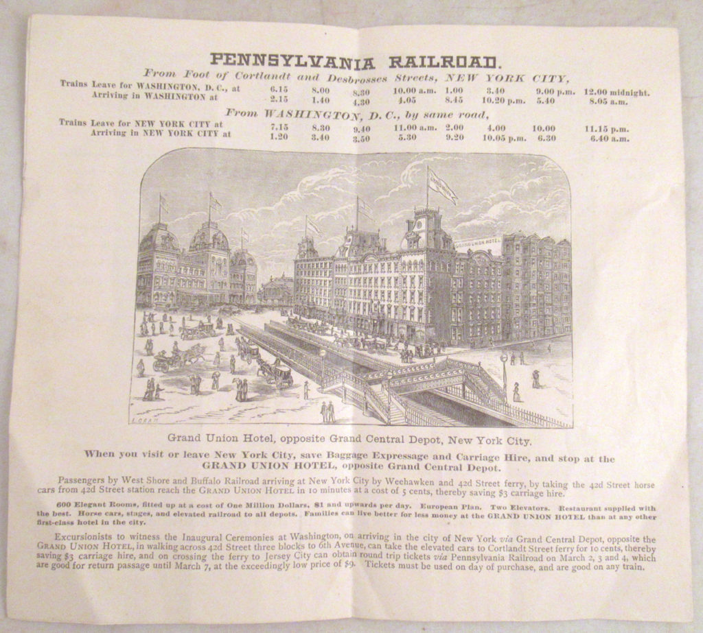 1885 Grover Cleveland Thomas Hendricks Inauguration Souvenir | Holzman ...