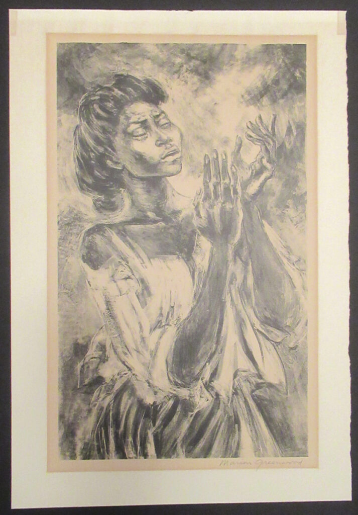 1959 American Artist Marion Greenwood Pencil Signed Lithograph ...